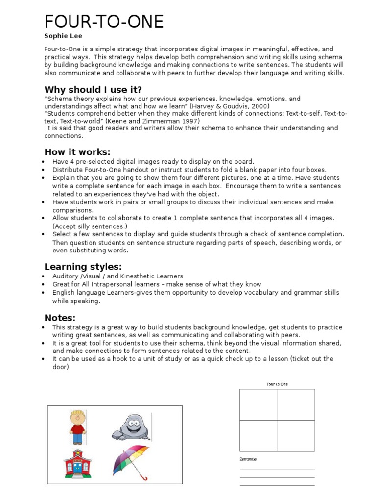 Four-To-One Tool-Box Strategy | PDF | Cognition | Cognitive Science