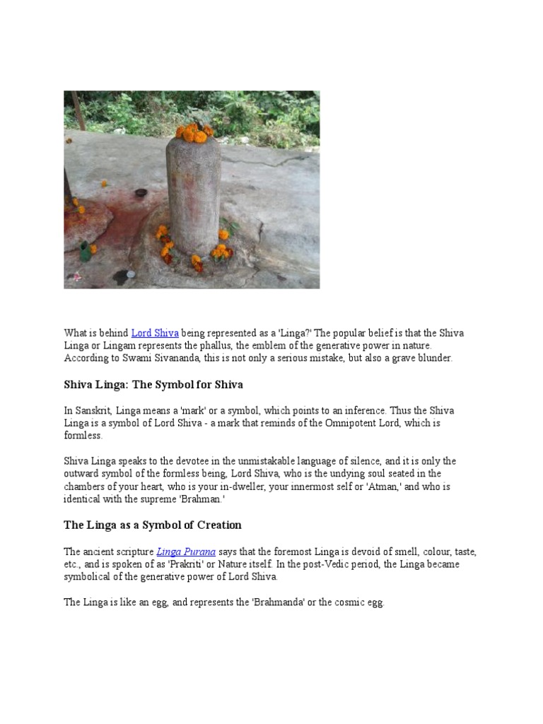 What Is Behind Lord Shiva Linga | PDF | Shiva | Hindu Literature