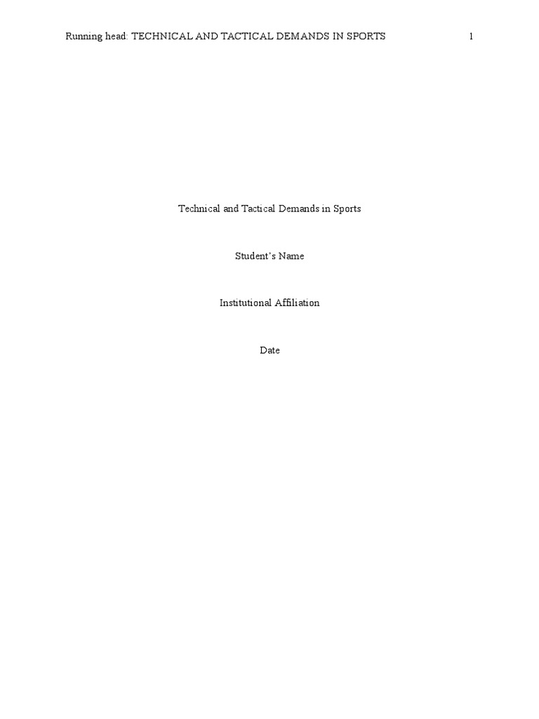 Technical Skills and Tactics in Sports | PDF | Ball Games | Leisure