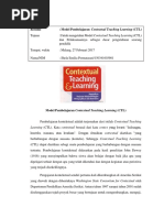 Sintaks Pembelajaran Kontekstual Beserta Contoh RPP | PDF | Sains & Matematika