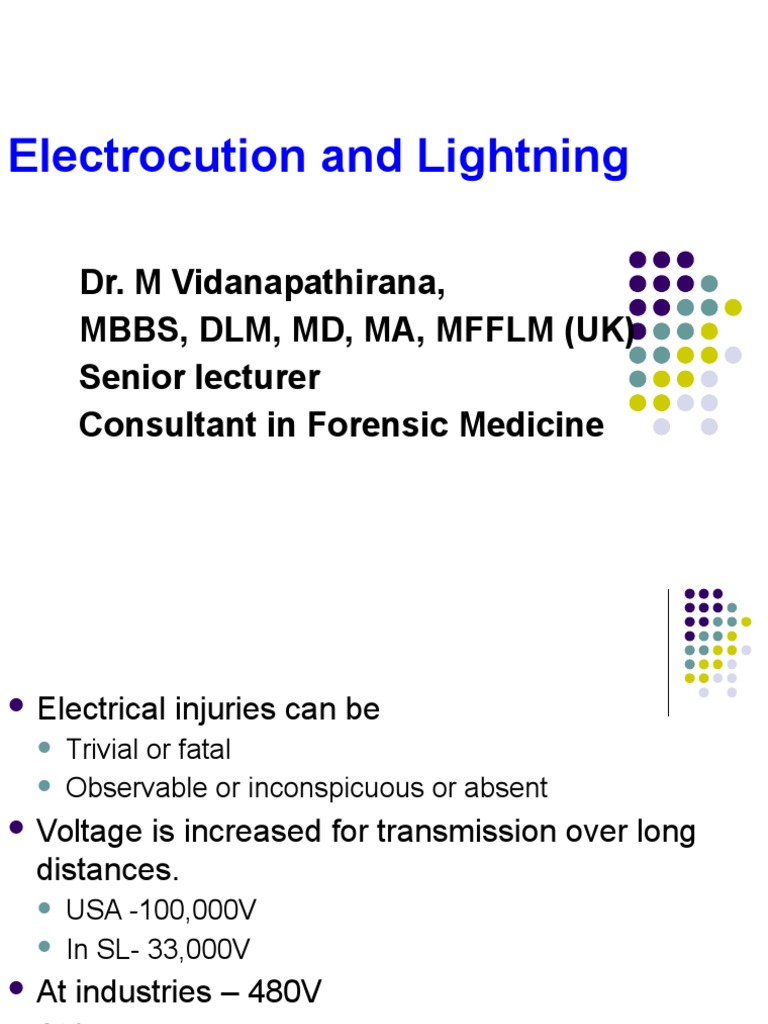 Forensic Insights on Electrocution Risks | PDF | Electric Shock | High ...