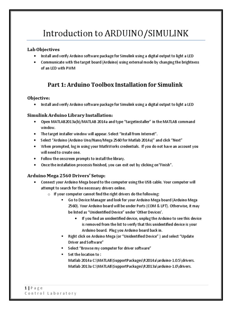 06 Simulink Arduino Pdf Device Driver Arduino 7175