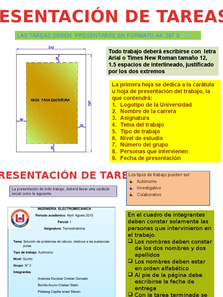 Formato y Presentación de Tareas Universitarias | PDF | Comillas ...
