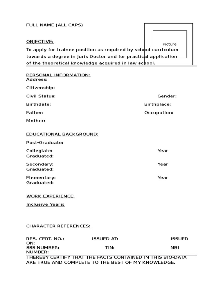 OJT Resume | PDF