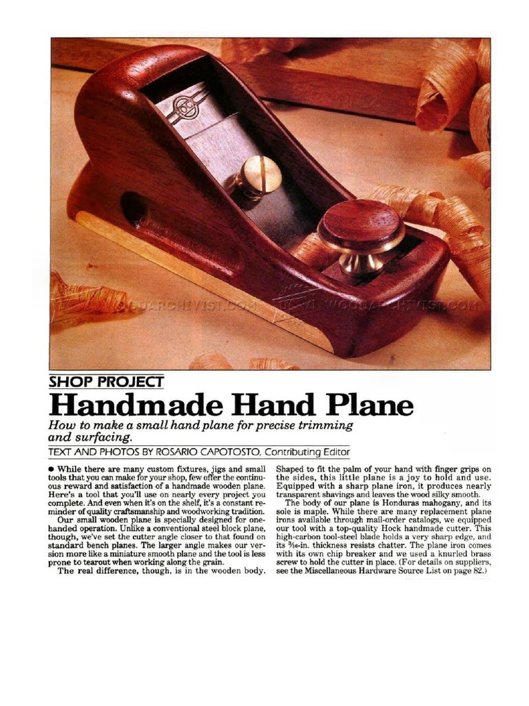 Handmade Hand Plane | PDF