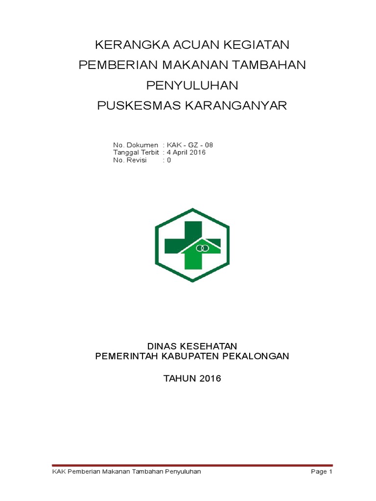 KAK PMT-Penyuluhan | PDF