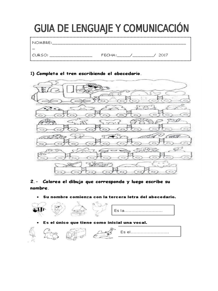 Guia de Lenguaje de Segundo Basico Apara Subir | PDF | Alfabeto | Lingüística