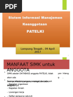 Panduan SIMK PATELKI untuk Anggota | PDF