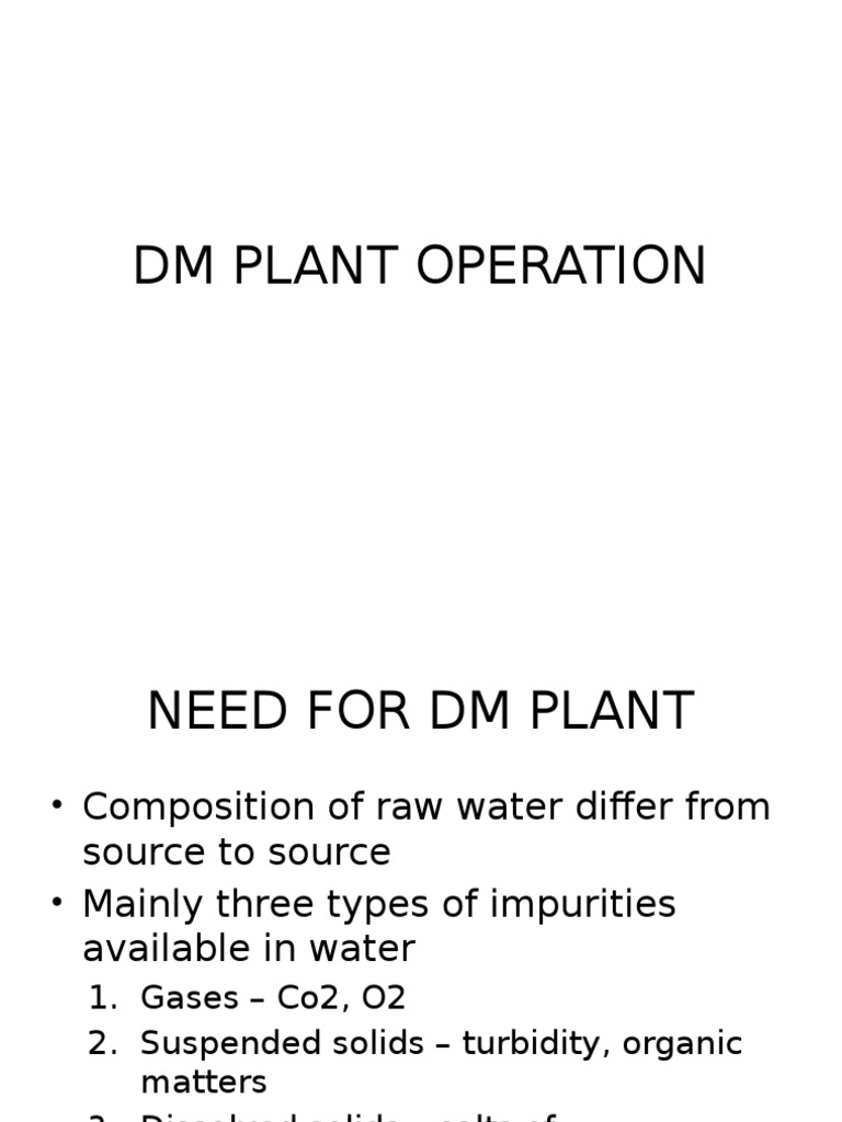 DM Plant Operation and Process Overview | PDF | Ion Exchange | Ion