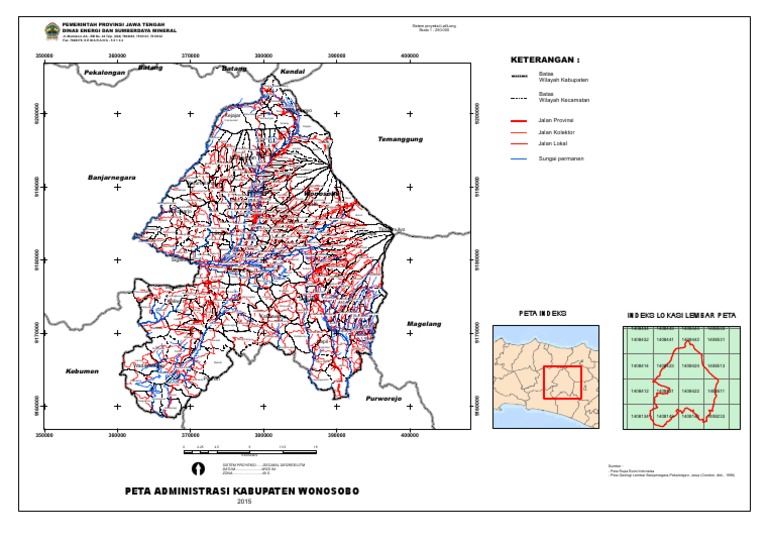 Peta Administrasi Wonosobo | PDF