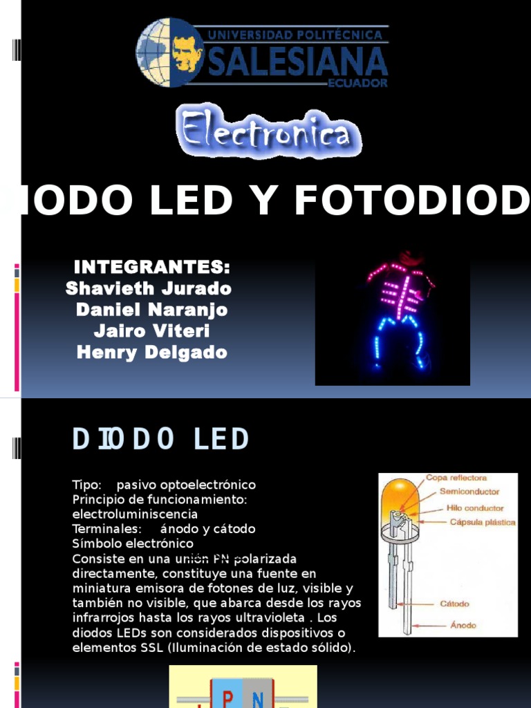 Diodo Led y Fotodiodo | Diodo emisor de luz | Semiconductores