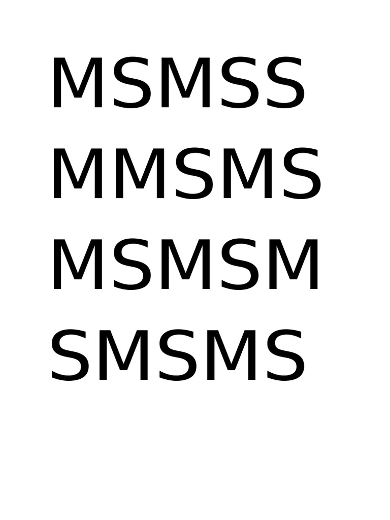 Msmss Mmsms MSMSM Smsms | PDF