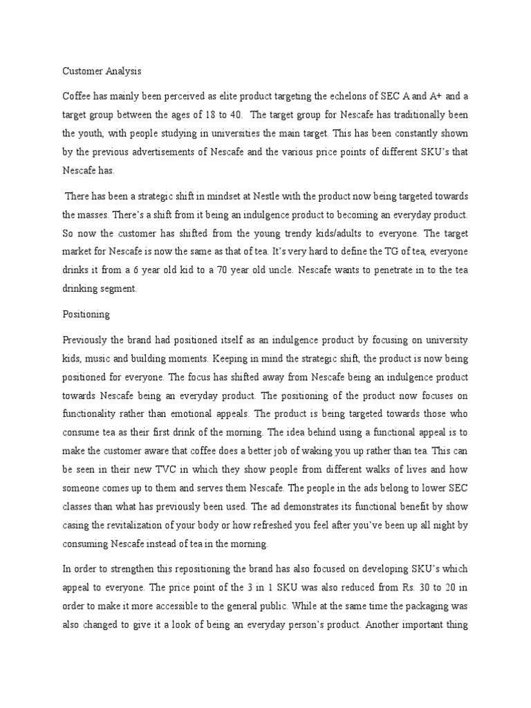 Customer Analysis | PDF | Target Audience | Brand