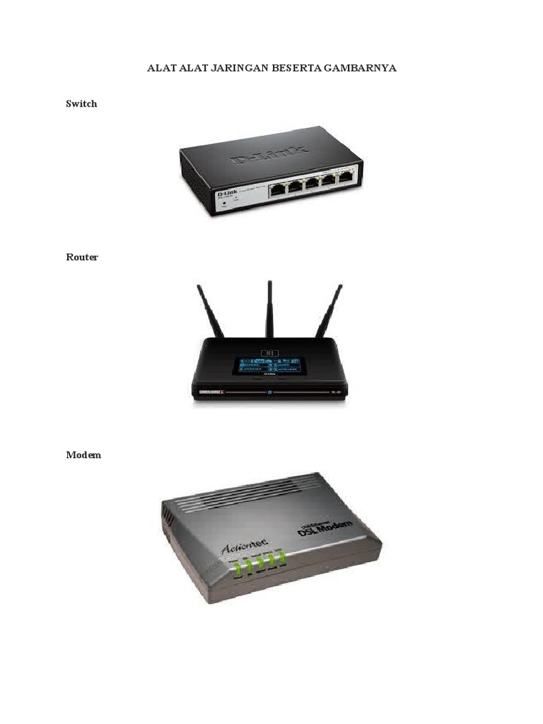 Alat Alat Jaringan Komputer Beserta Gambar | PDF