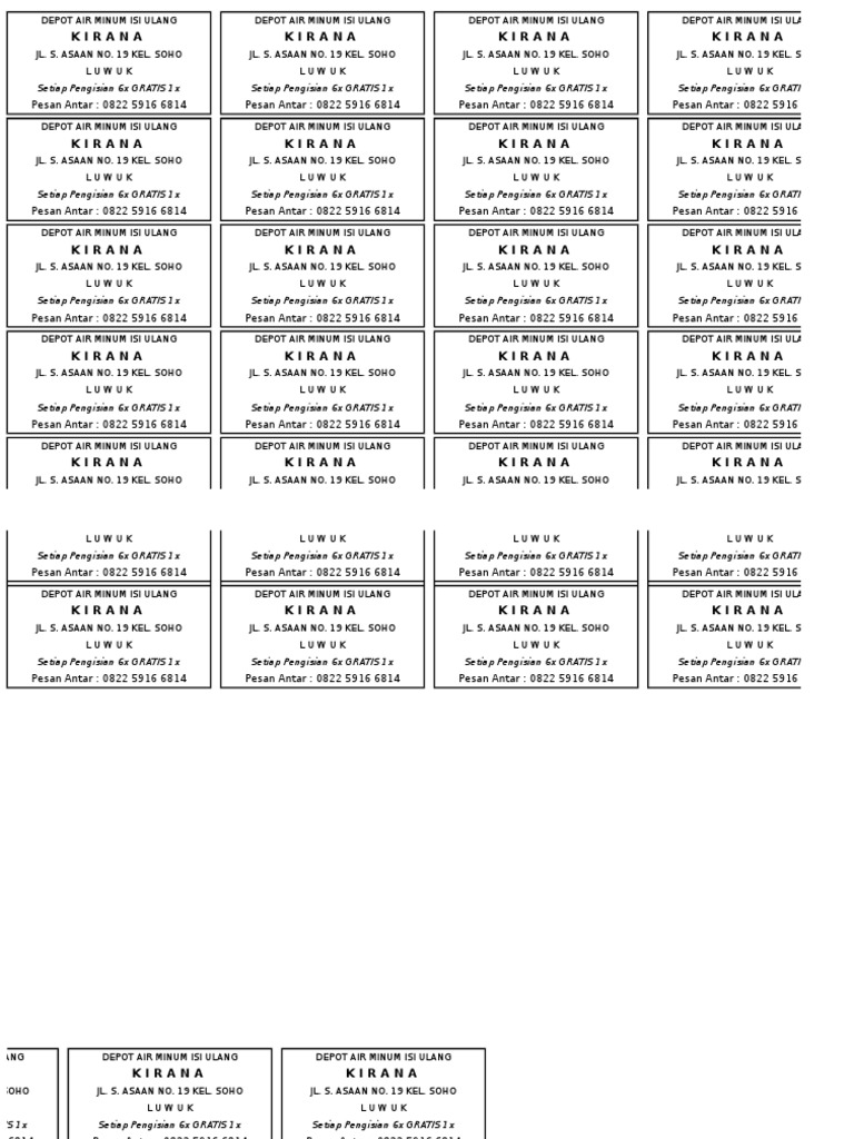 Kupon Galon | PDF | Olahraga & Rekreasi | Perjalanan