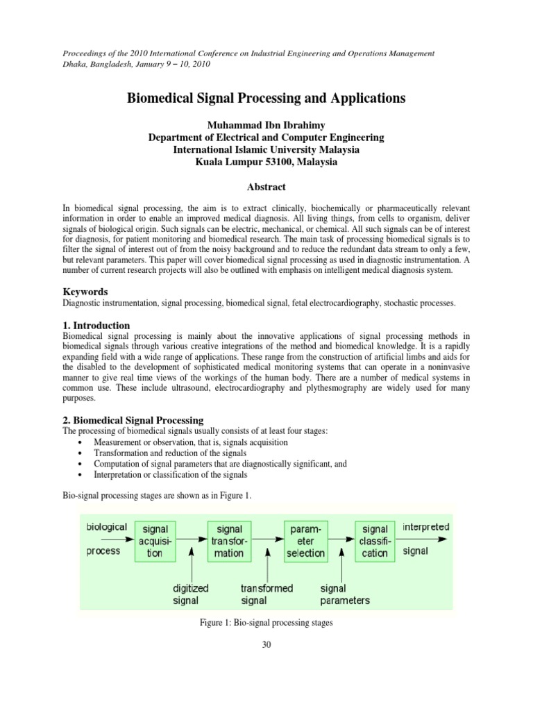Biomedical Signal Processing and Applications | PDF | Sampling (Signal Processing) | Signal ...