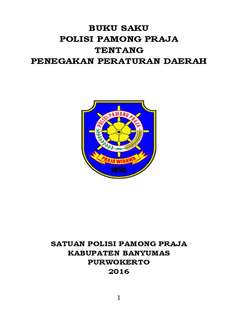 Buku Saku Pol PP Tentang Penegakan Perda | PDF