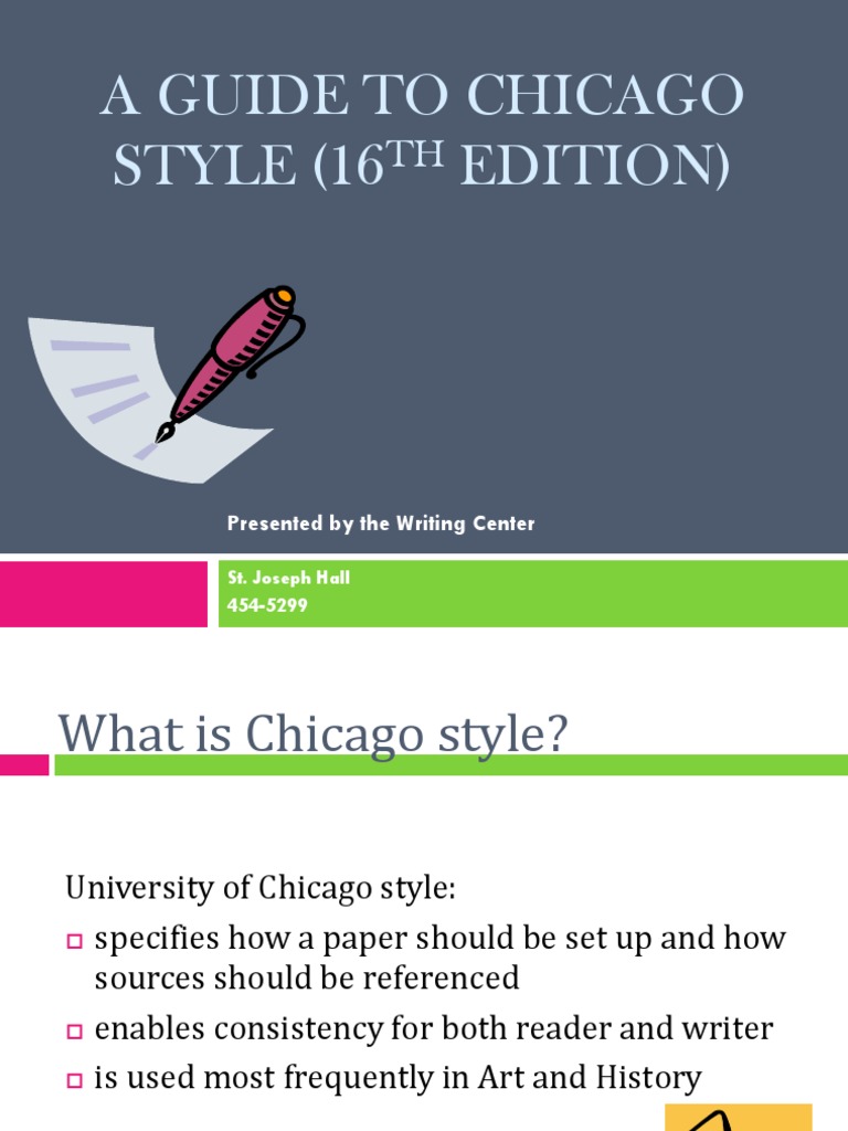 Chicago Style PowerPoint Presentation For Website | PDF | Citation ...