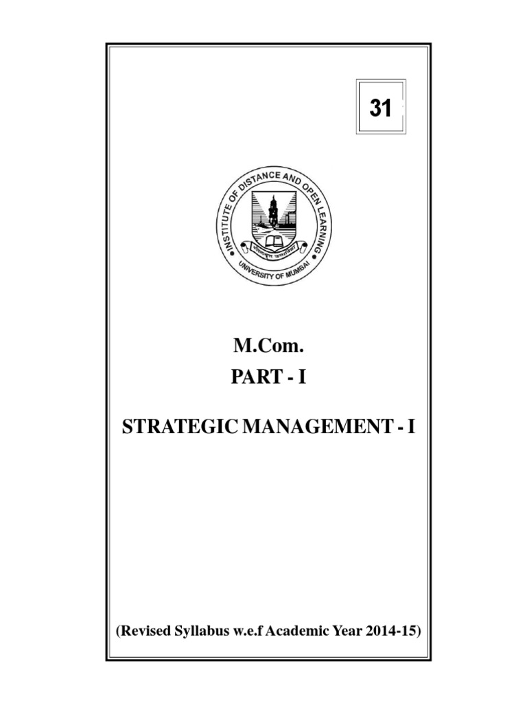 Introduction To Strategic Management Book | PDF | Strategic Management ...