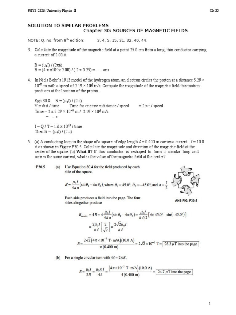 Magnetic Field Calculations in Physics II | PDF | Magnetic Field | Proton
