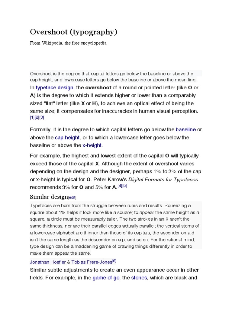 Overshoot (Typography) : Typeface Design | PDF