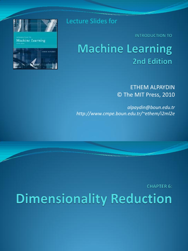 Dimensionality Reduction Lecture Slide Pdf Principal Component Analysis Analysis