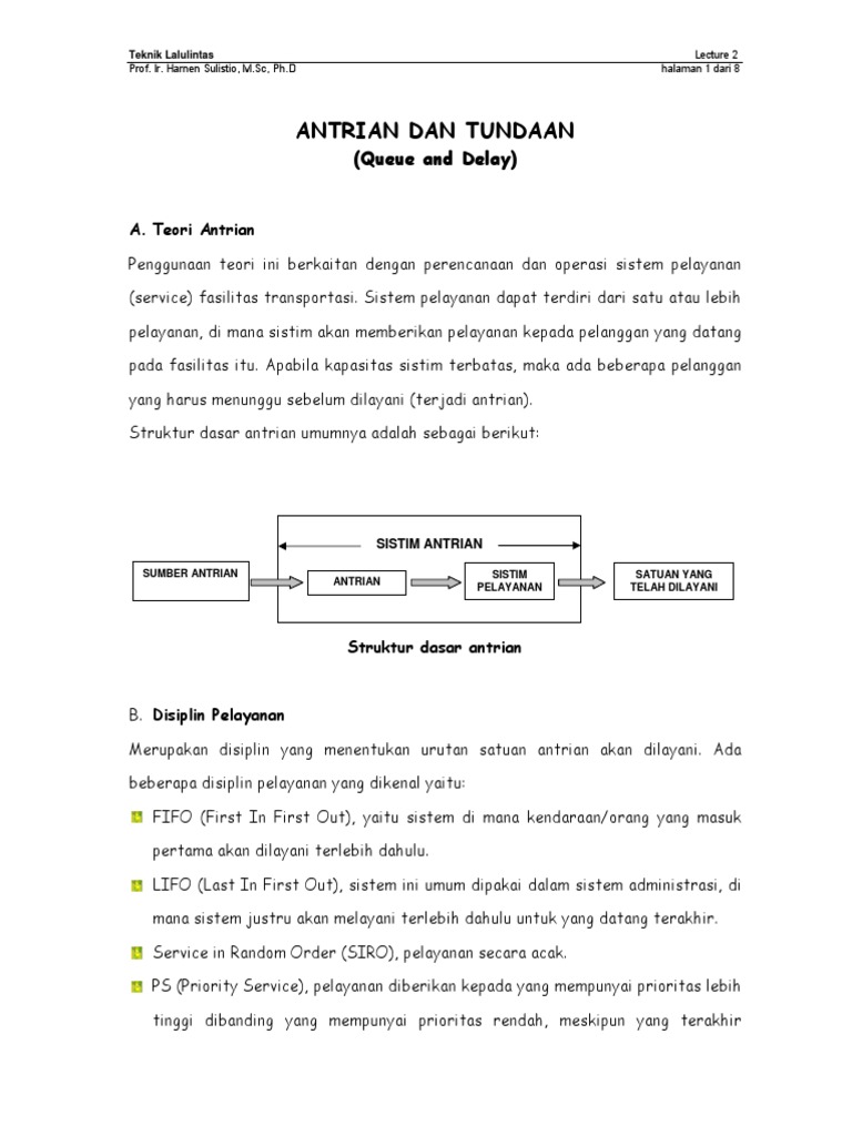 Tundaan Antrian | PDF | Metode & Bahan Ajar | Sains & Matematika