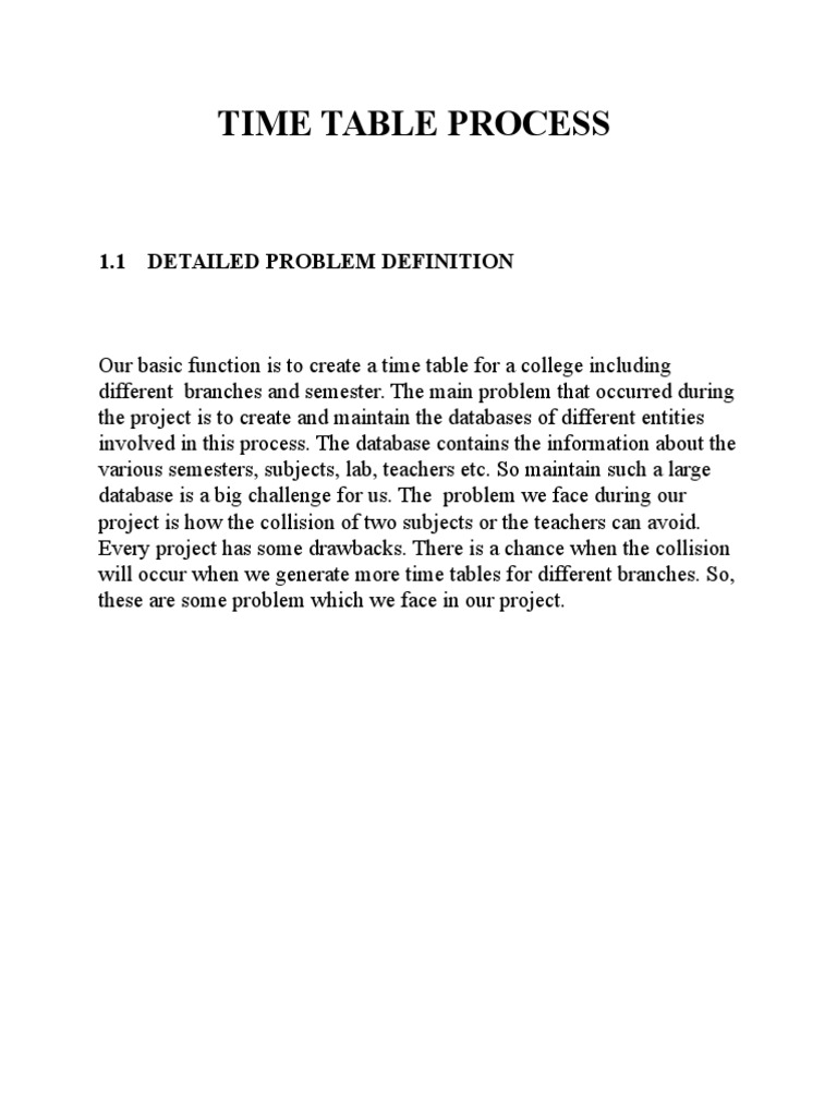 College Timetable System Guide | PDF | Databases | Mathematical ...