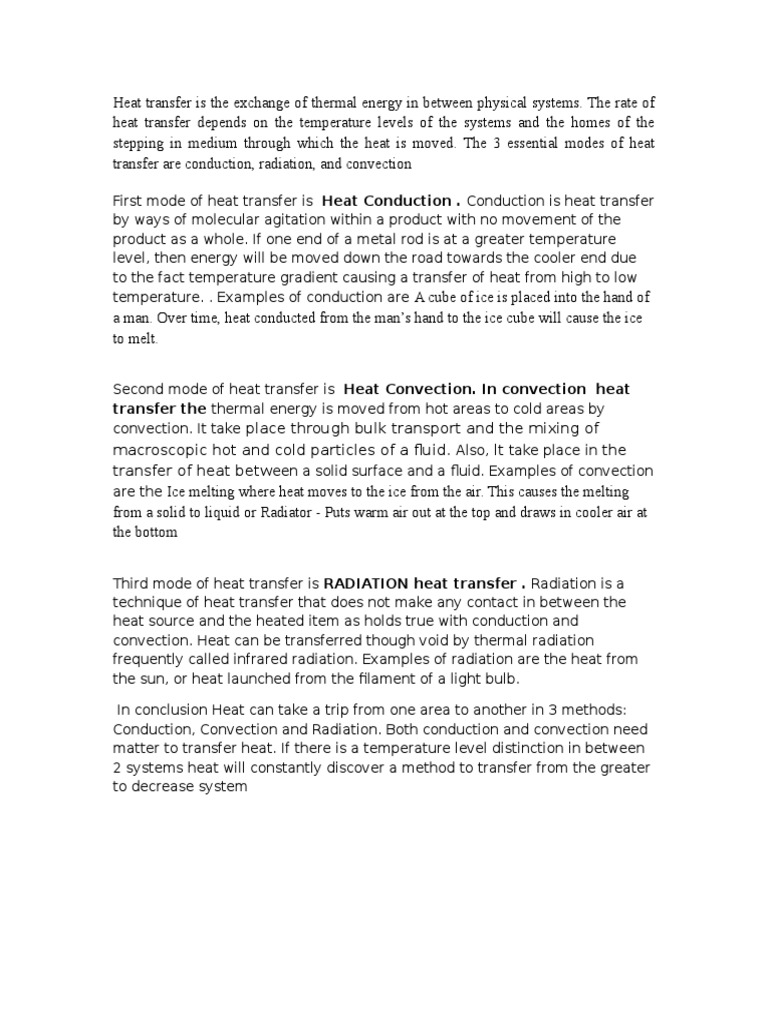 Heat Transfer Technical Writing | PDF