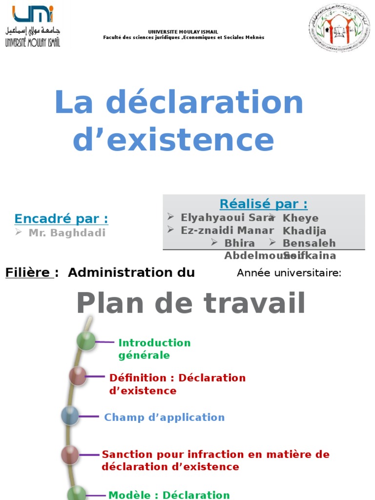 Déclaration D Existence | PDF | Impôts | Impôt sur le revenu