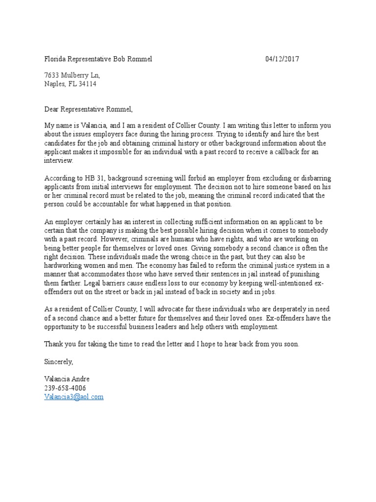 Advocacy Letter | PDF