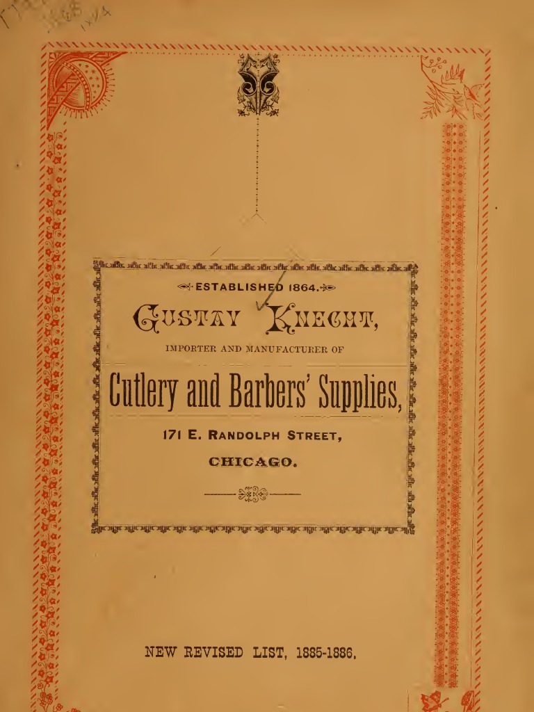 (1885) Price List and Barbers' Reference Book of George Knecht | PDF ...