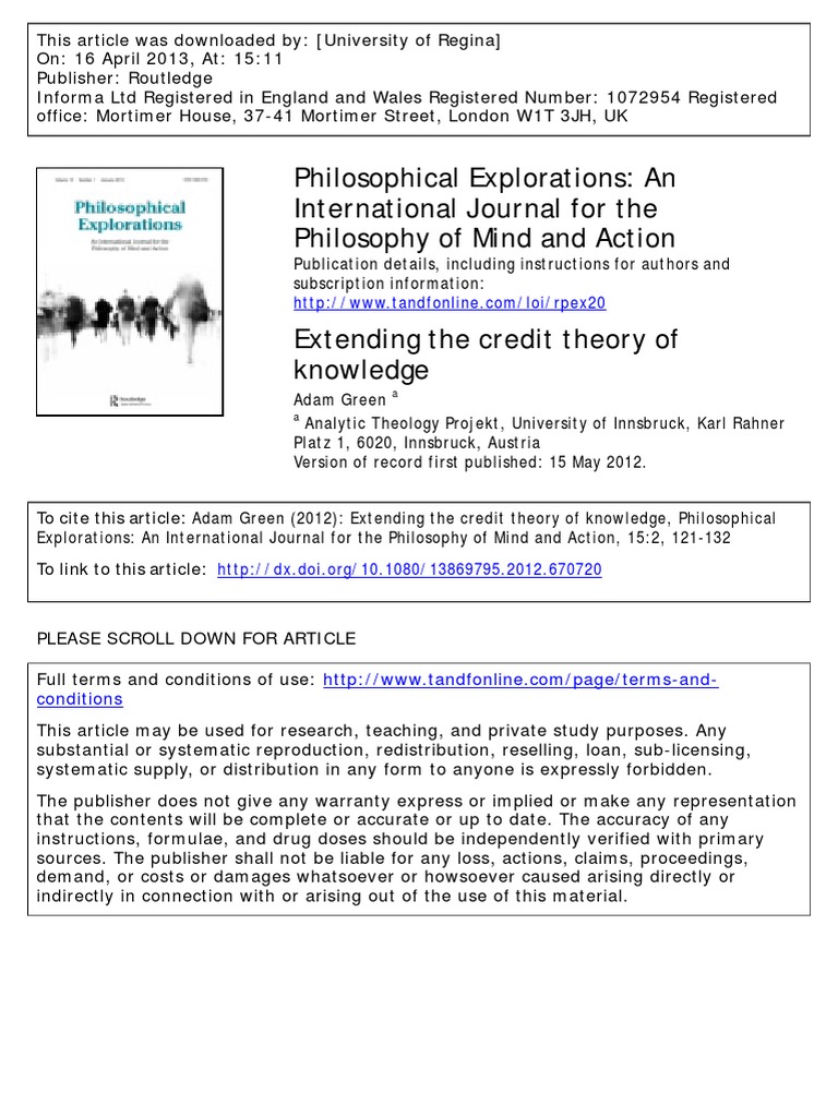 Philosophical Explorations Volume 15 Issue 2 2012 (Doi 10.1080/13869795 ...