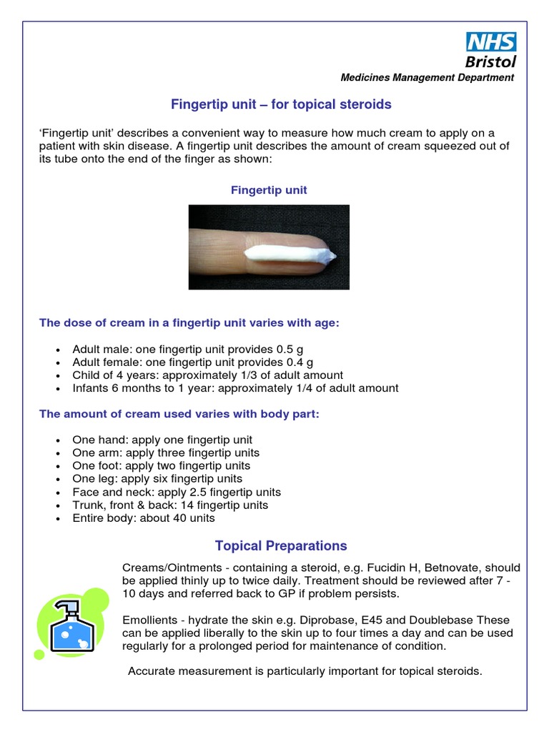 Fingertip Unit Chart | PDF