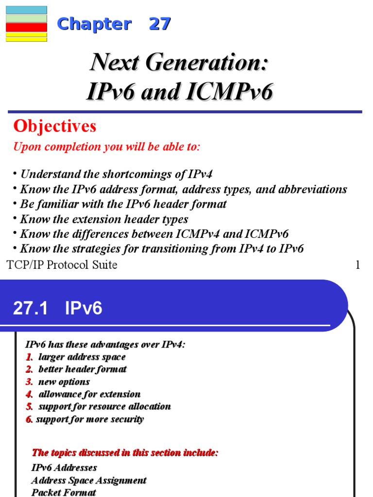 Chap-27 Next Generation IPv6 | PDF | Internet Protocols | I Pv6