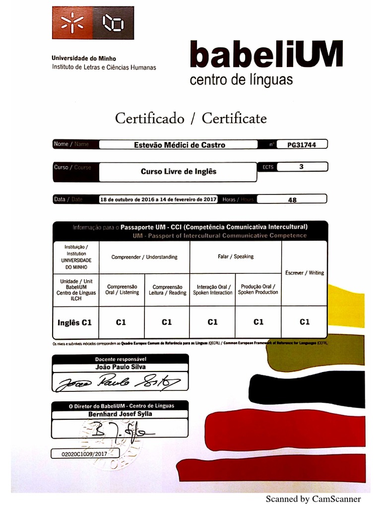 C1 Certificate Scan | PDF