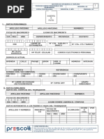 Ficha Personal del Trabajador | PDF | Microsoft Word | Microsoft Excel