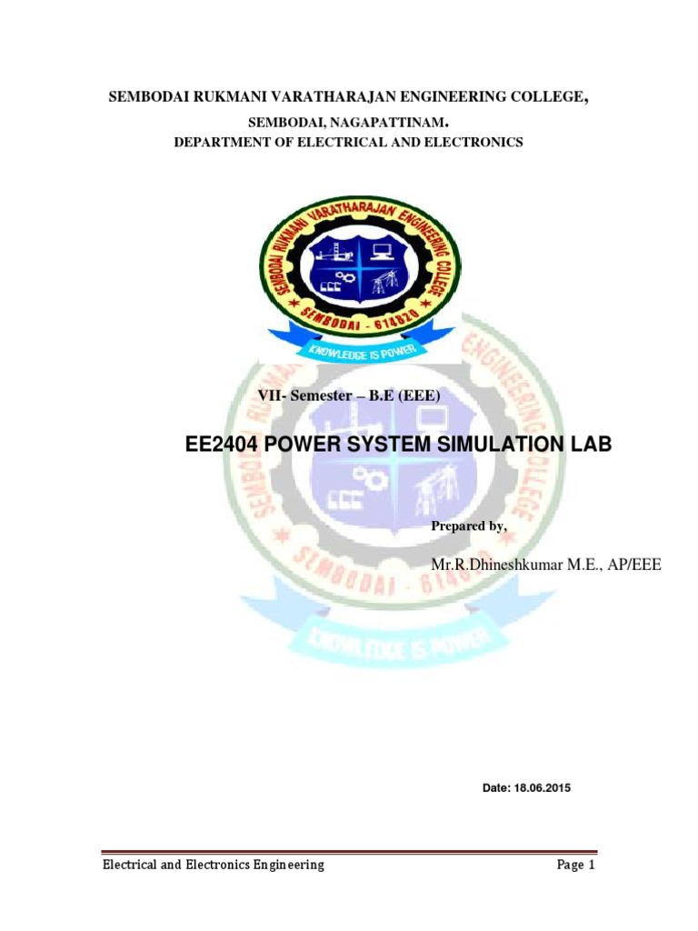 Power System Simulation Lab | Download Free PDF | Ac Power | Matlab