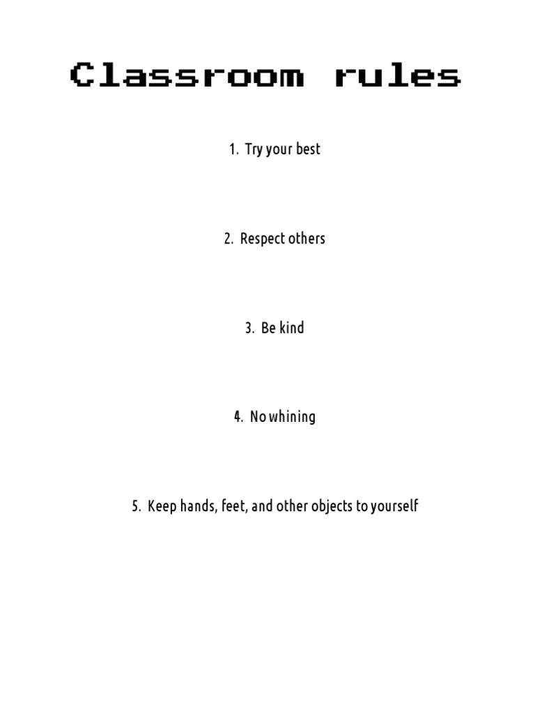 Classroomrules | PDF