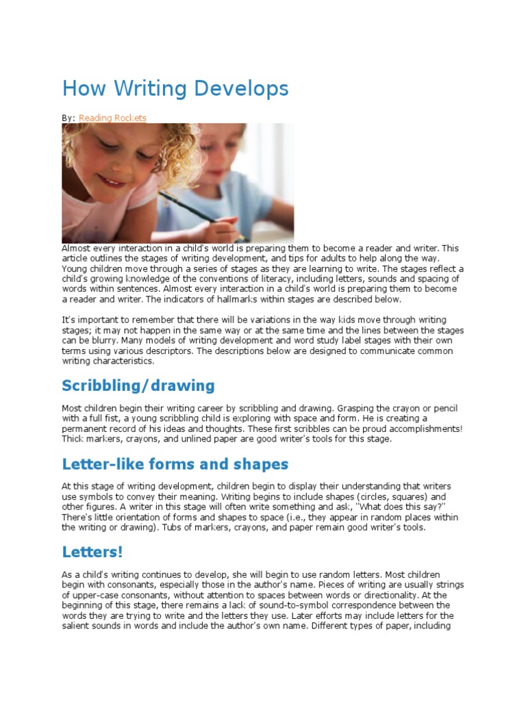 How Writing Develops | PDF | Letter Case | Shape
