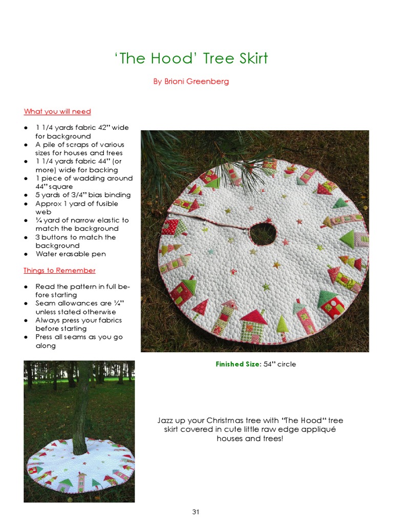 The Hood Tree Skirt-2 | PDF | Quilting | Textile Arts