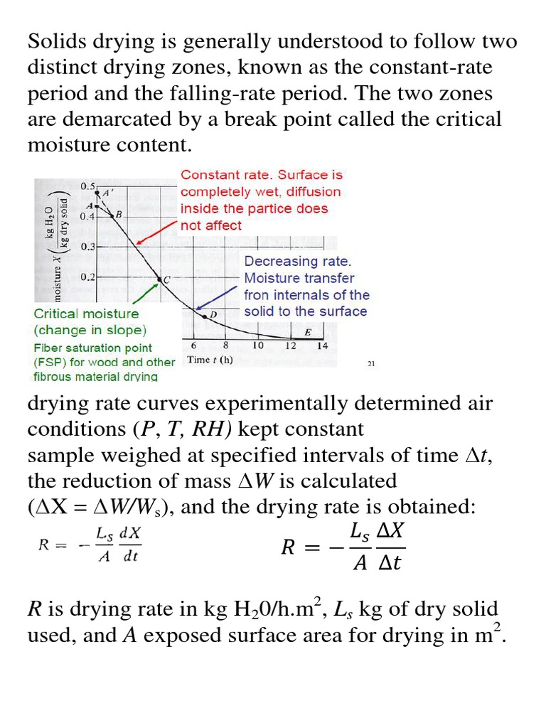 Solids Drying Process and Calculations | PDF | Heat Transfer | Evaporation