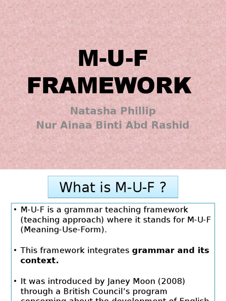 MUF Framework New Tana | PDF | English Language | Teaching