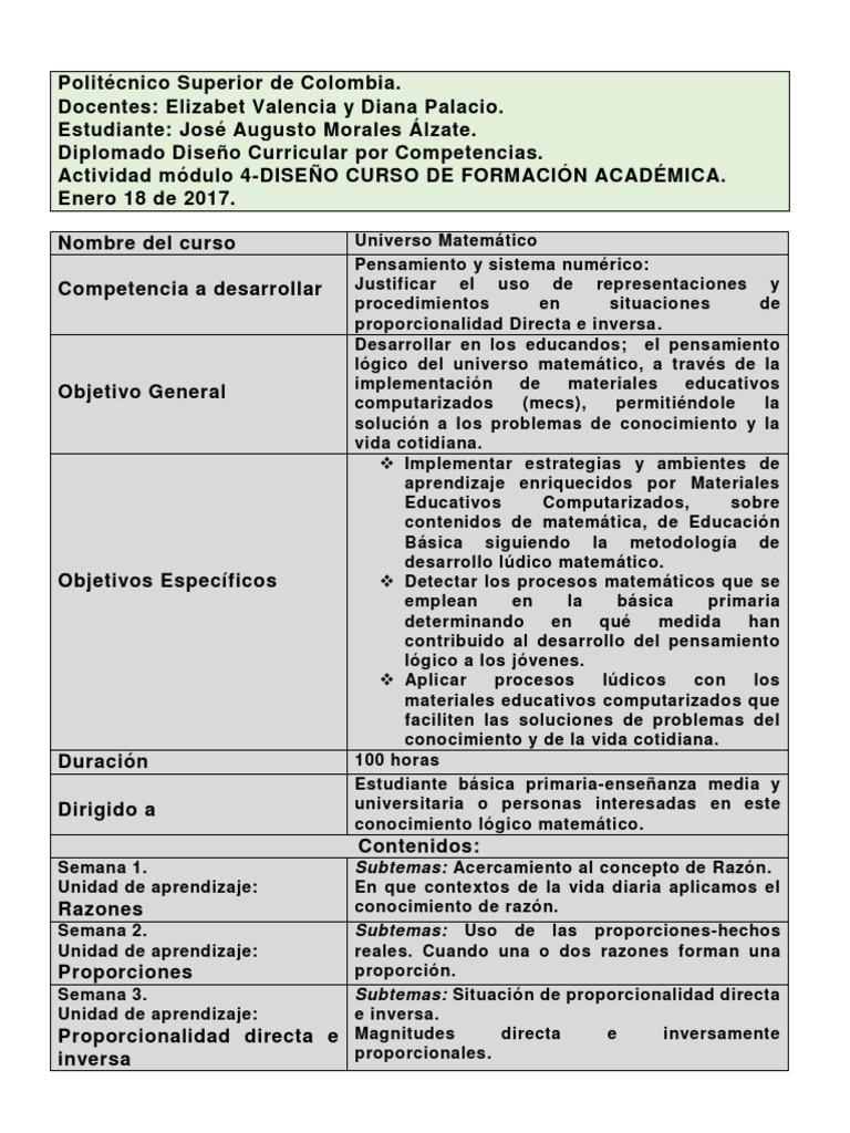 Diseño Curricular Por Competencias PDF | PDF | Arte | Informática