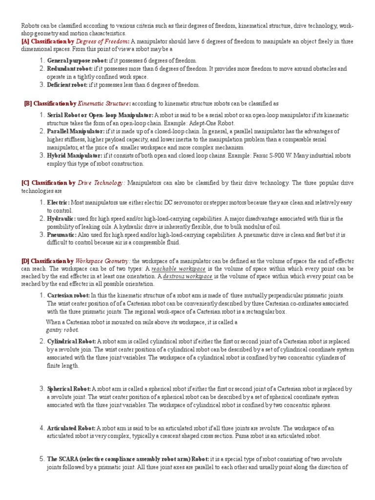 Classification of Robot | PDF | Cartesian Coordinate System | Machines