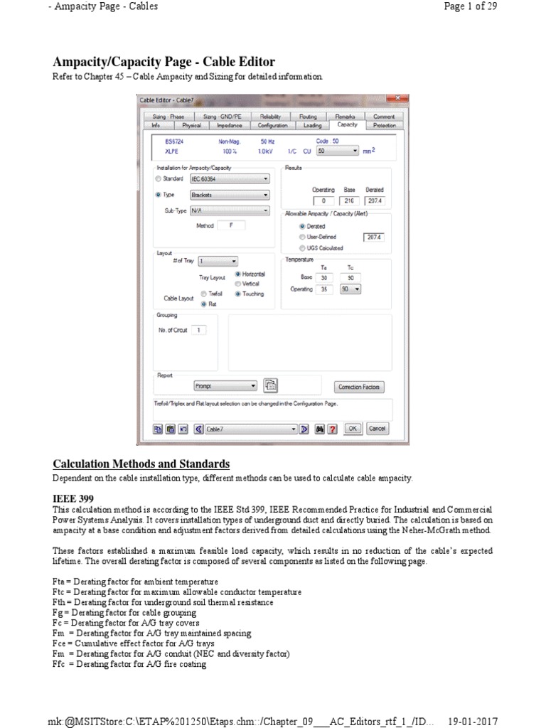 Chapter 09 AC Editor ETAP | PDF | Electrical Wiring | Cable