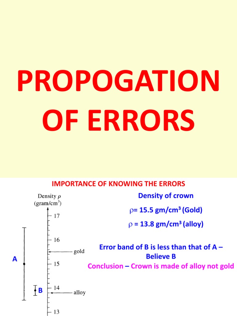 Uncertainty and Propogation of Errors | PDF | Accuracy And Precision ...