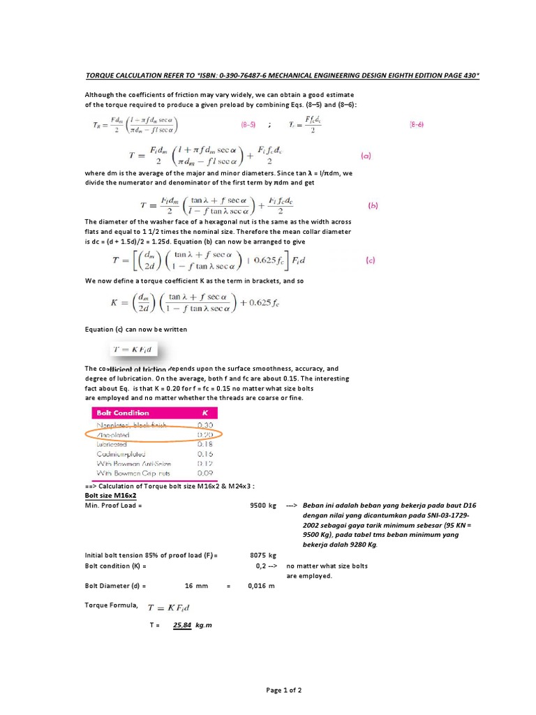 Torque Sni 03 1792 2002 Momen Torsi | PDF | Torque | Screw