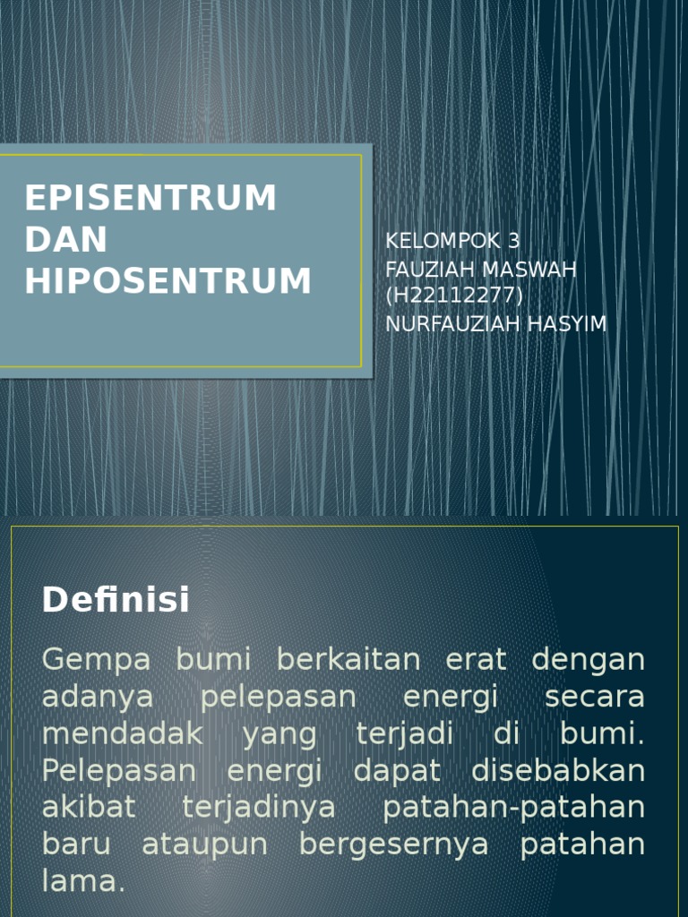 Episentrum Dan Hiposentrum | PDF