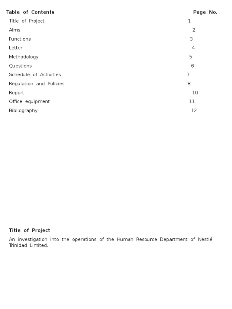 HR Operations at Nestlé Trinidad | PDF | Image Scanner | Human Resource ...